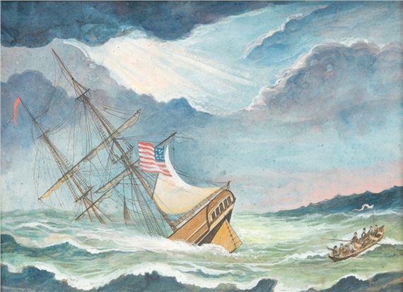 Thomas Birch | SHIPWRECK ATTRIBUTED TO THOMAS BIRCH. | MutualArt