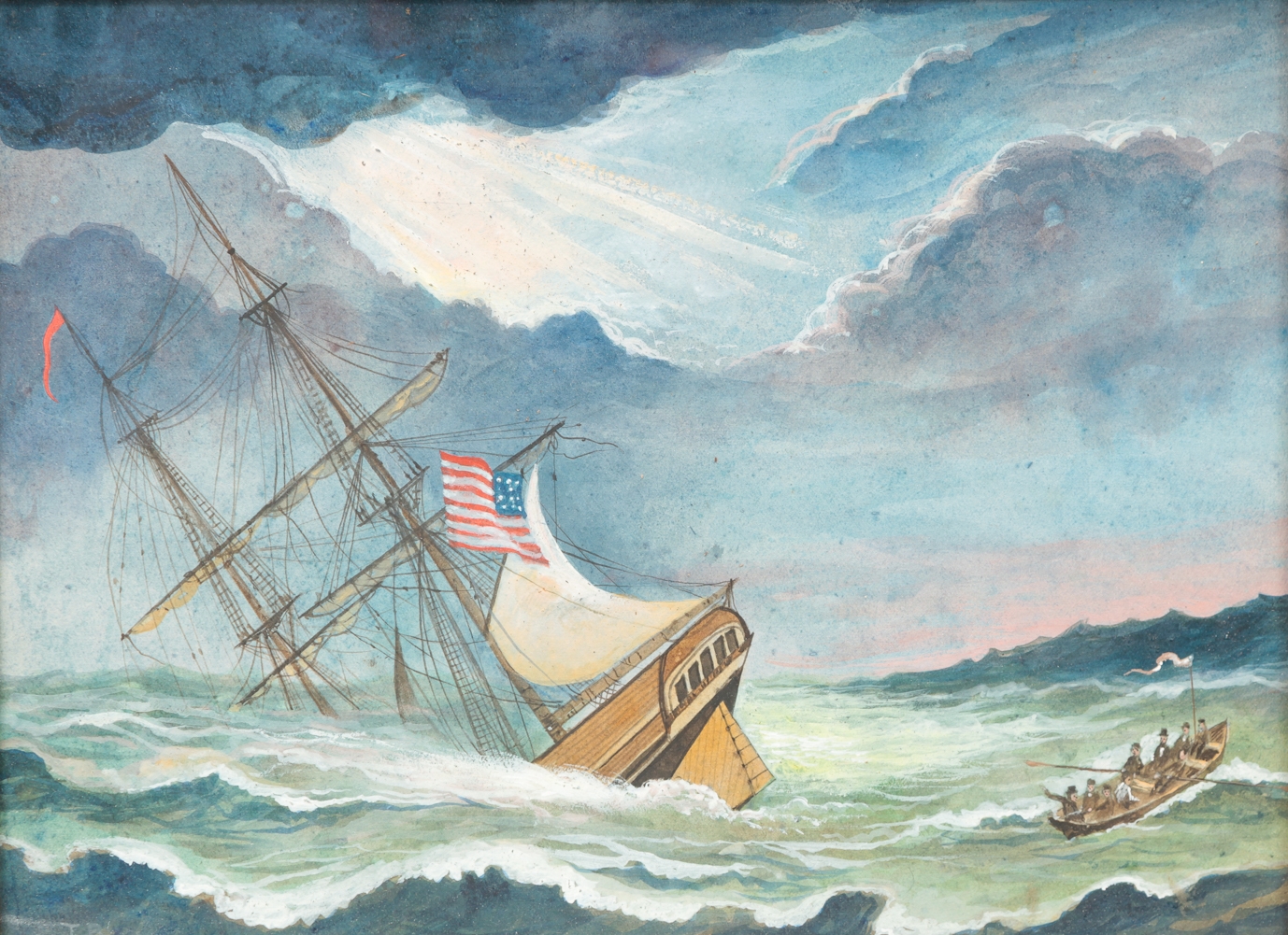 Thomas Birch | SHIPWRECK ATTRIBUTED TO THOMAS BIRCH. | MutualArt