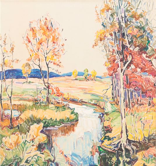 Charles Ephraim Burchfield | LANDSCAPE IN THE MANNER OF CHARLES ...