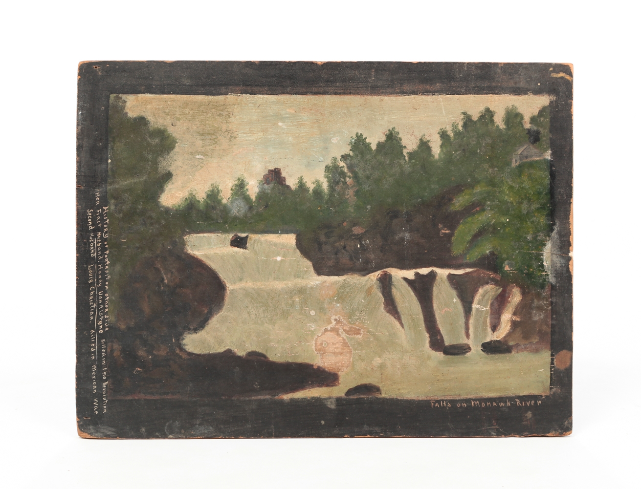 American School, 19th Century | DOUBLE SIDED MOHAWK RIVER AND PORTRAIT ...