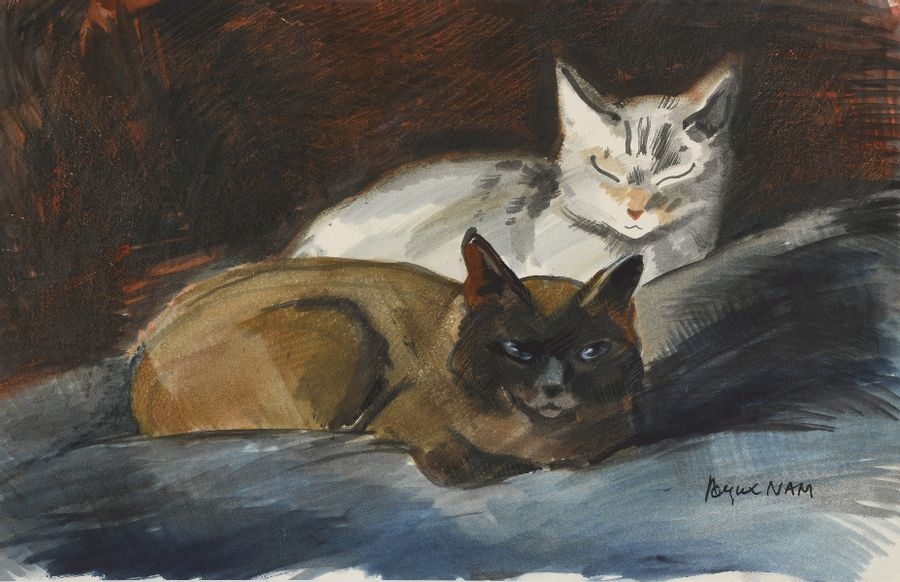 Jacques Nam | Two cats | MutualArt