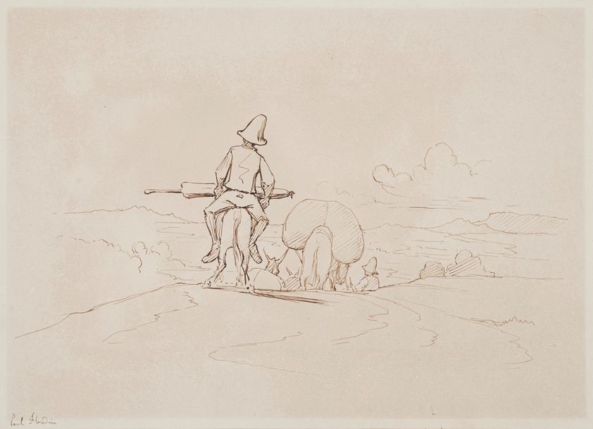 Paul Flandrin | Travelers on a Donkey (1849) | MutualArt