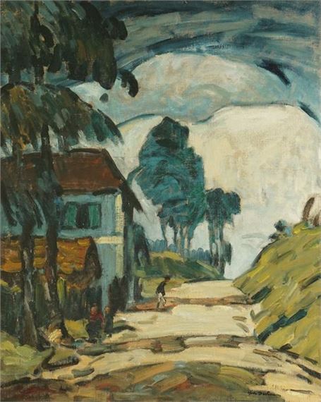 Abel Bertram | Path with big trees | MutualArt