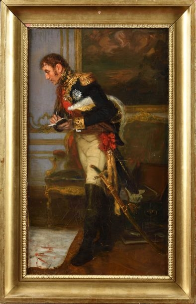 Jean-Jacques Scherrer | Marshal taking notes next to Napoleon I reading ...
