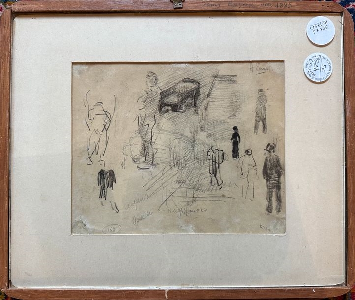 James Ensor | Sheet of studies of characters on both sides | MutualArt