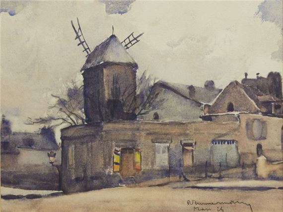 René Zimmermann | The Mill of Montmartre (1924) | MutualArt