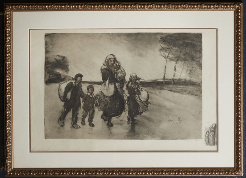 Theophile Alexandre Steinlen | The gust of wind | MutualArt