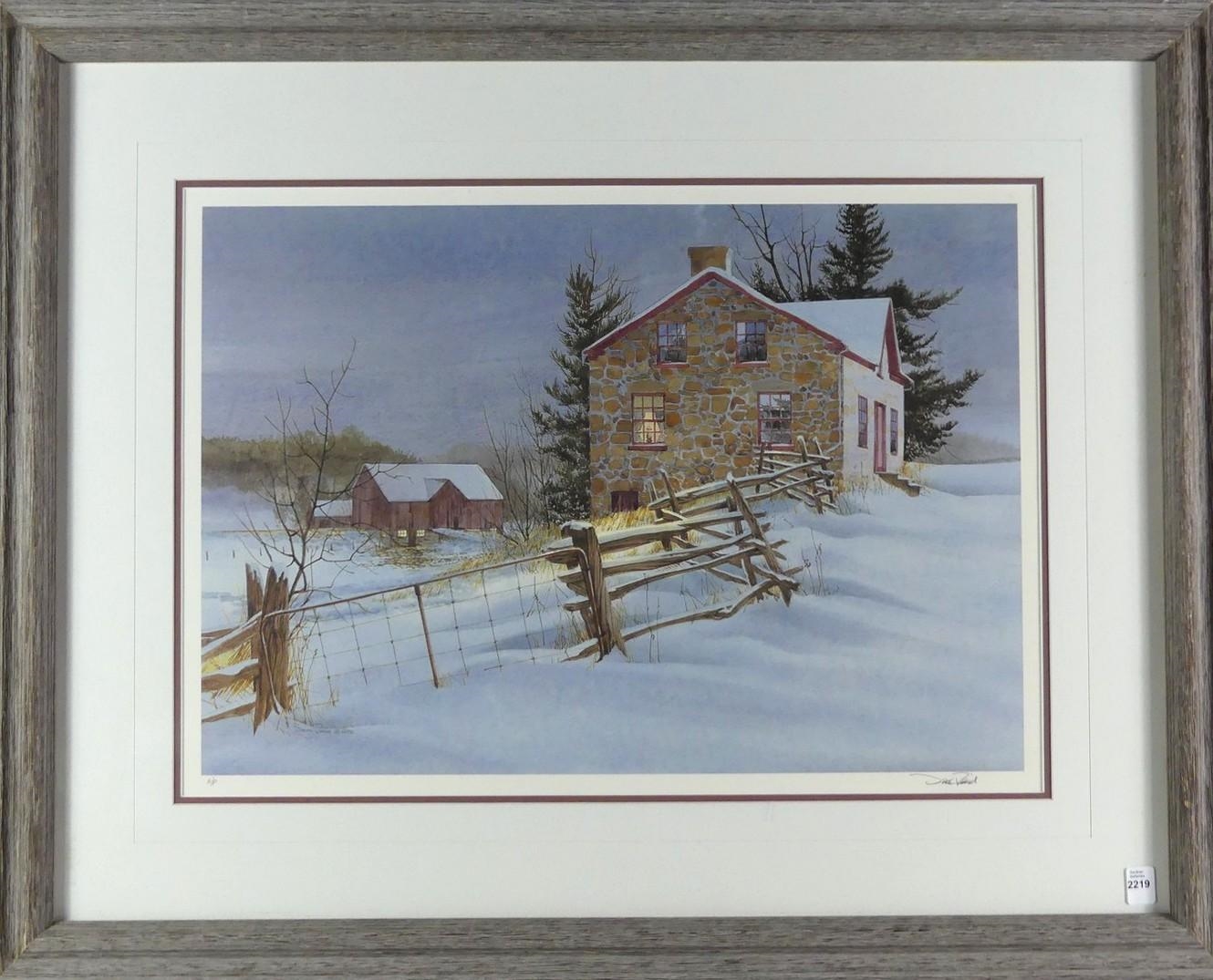Jack Henry Reid | Stone House in Snow | MutualArt