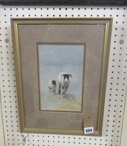 Brian Irving | WATERCOLOUR OF SHEEP BY BRIAN IRVING | MutualArt