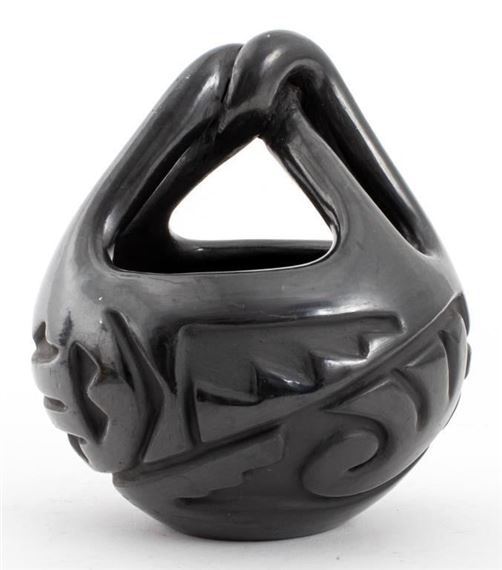 Helen Shupla | Helen Shupla Santa Clara Blackware Pottery Vase | MutualArt