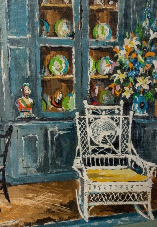 John Hulse | John Hulse Interior Scene Oil on Canvas | MutualArt