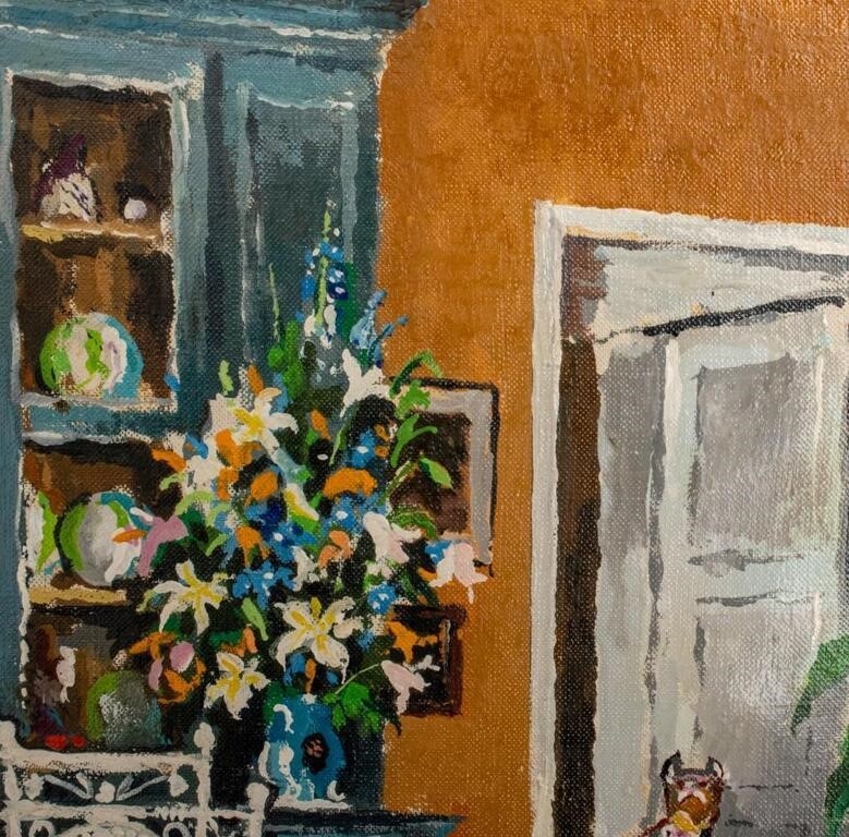 John Hulse | John Hulse Interior Scene Oil on Canvas | MutualArt