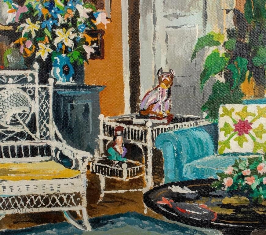 John Hulse | John Hulse Interior Scene Oil on Canvas | MutualArt