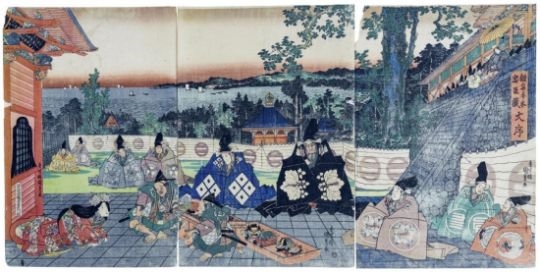 Utagawa Kunisada | Triptych to a play (1830s) | MutualArt