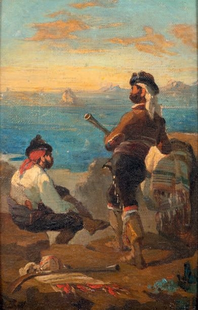 Henri Alexandre Georges Regnault | Smugglers in Malaga (1868) | MutualArt