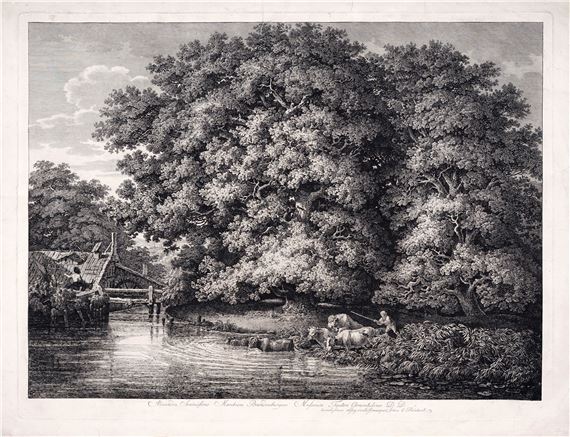 Johann Christian Reinhart | Die Mühle bei den großen Eichen (1788 ...