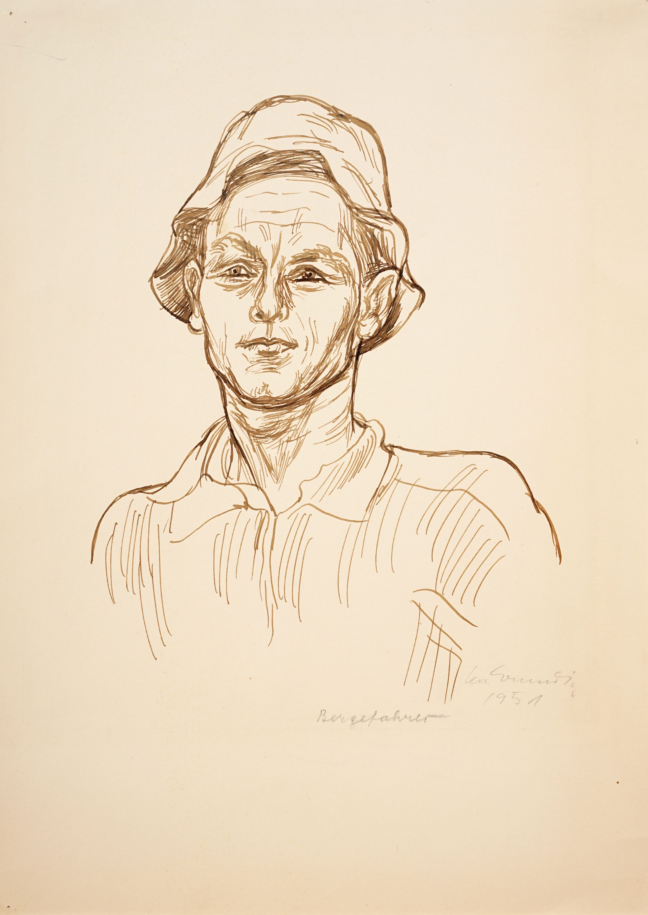 Lea Grundig | Bergefahrer (1951) | MutualArt