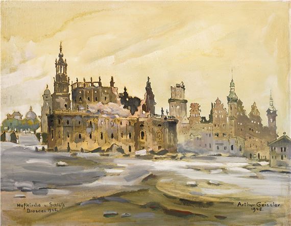 Arthur Geissler | Schloss Dresden 1945 (1948) | MutualArt