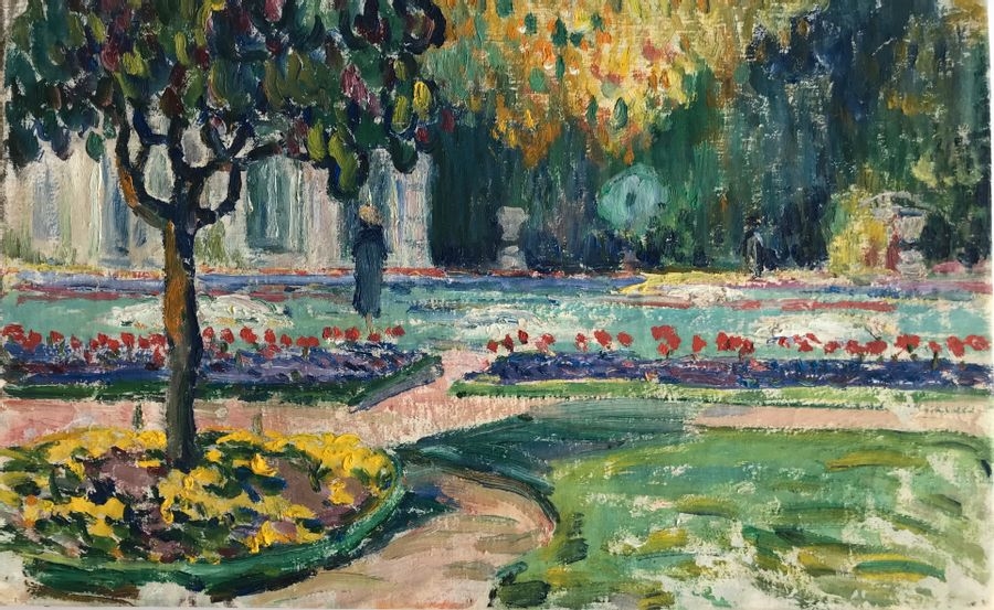 Henri Helis | Stroller in a Public Garden | MutualArt