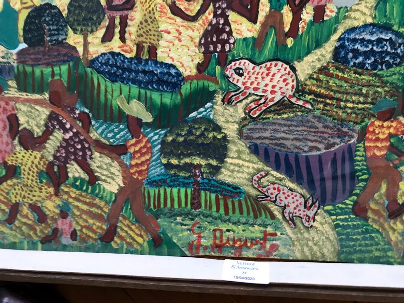 Georges Auguste | Haitian Village Scene | MutualArt
