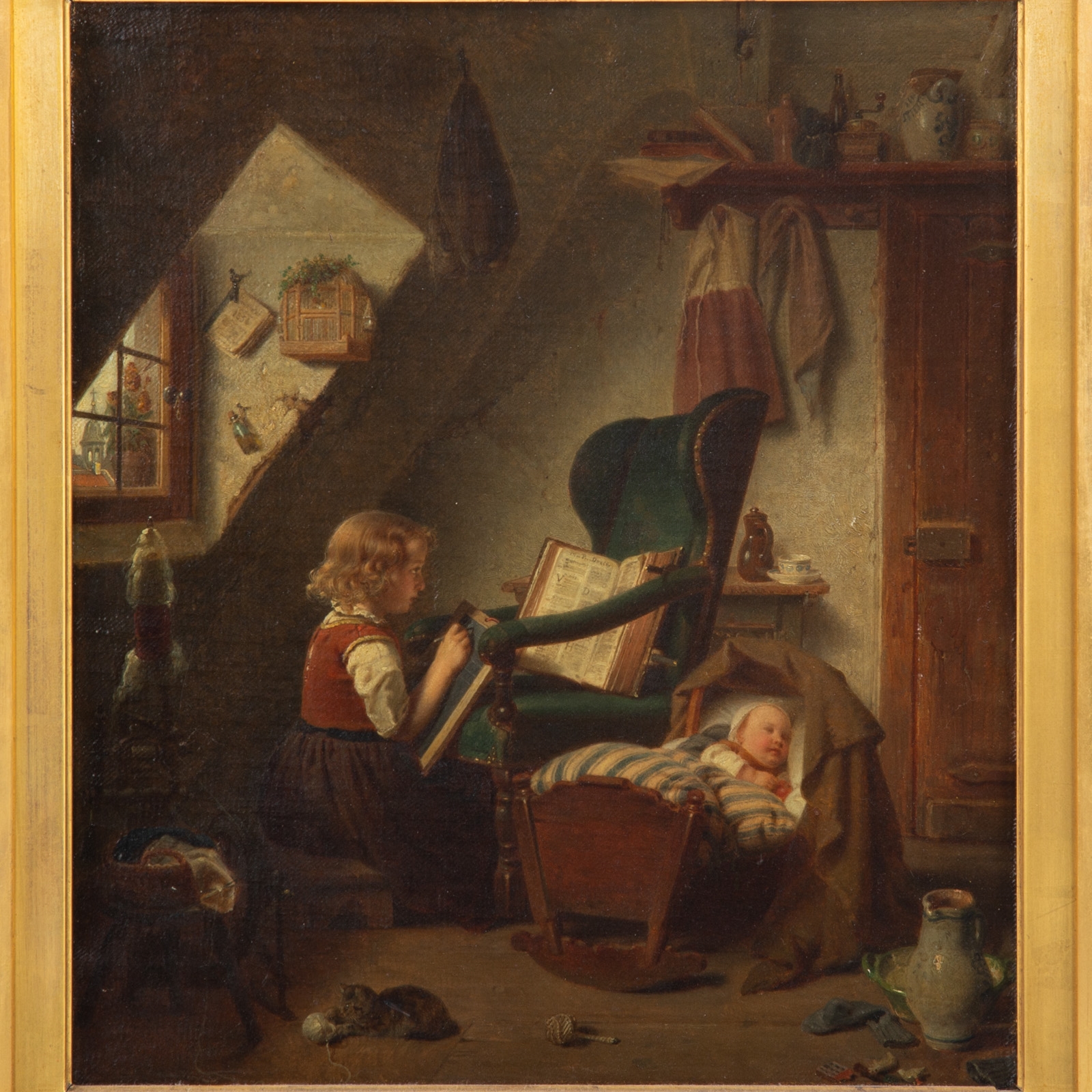 August Friedrich Siegert | The Writing Lesson (1856) | MutualArt