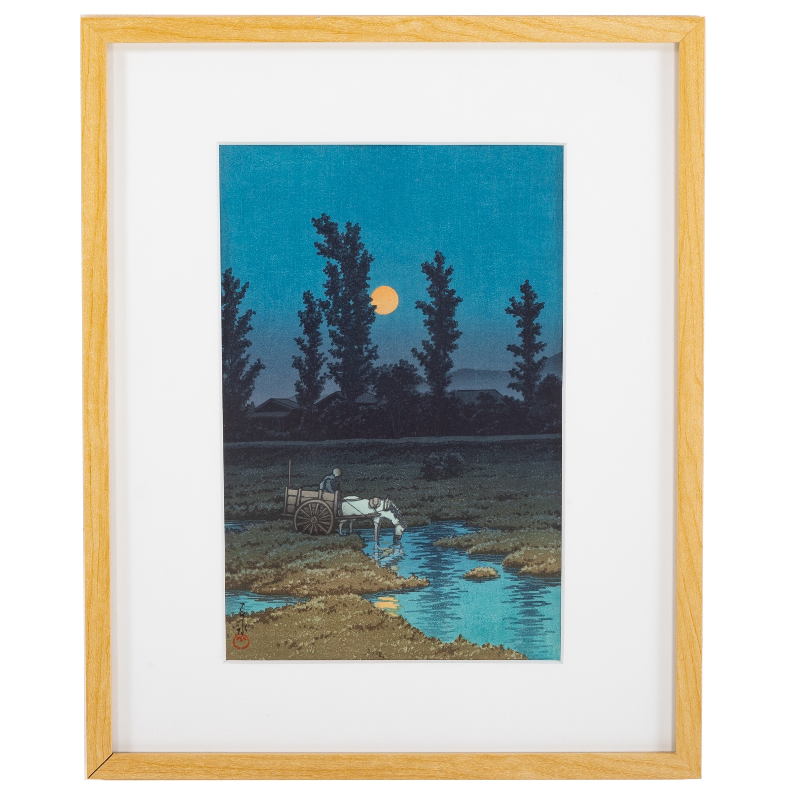 Hasui Kawase | Full Moon at Magome | MutualArt