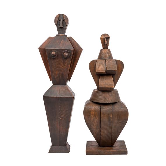 Atelier Boulogne | 2 cubist figures | MutualArt