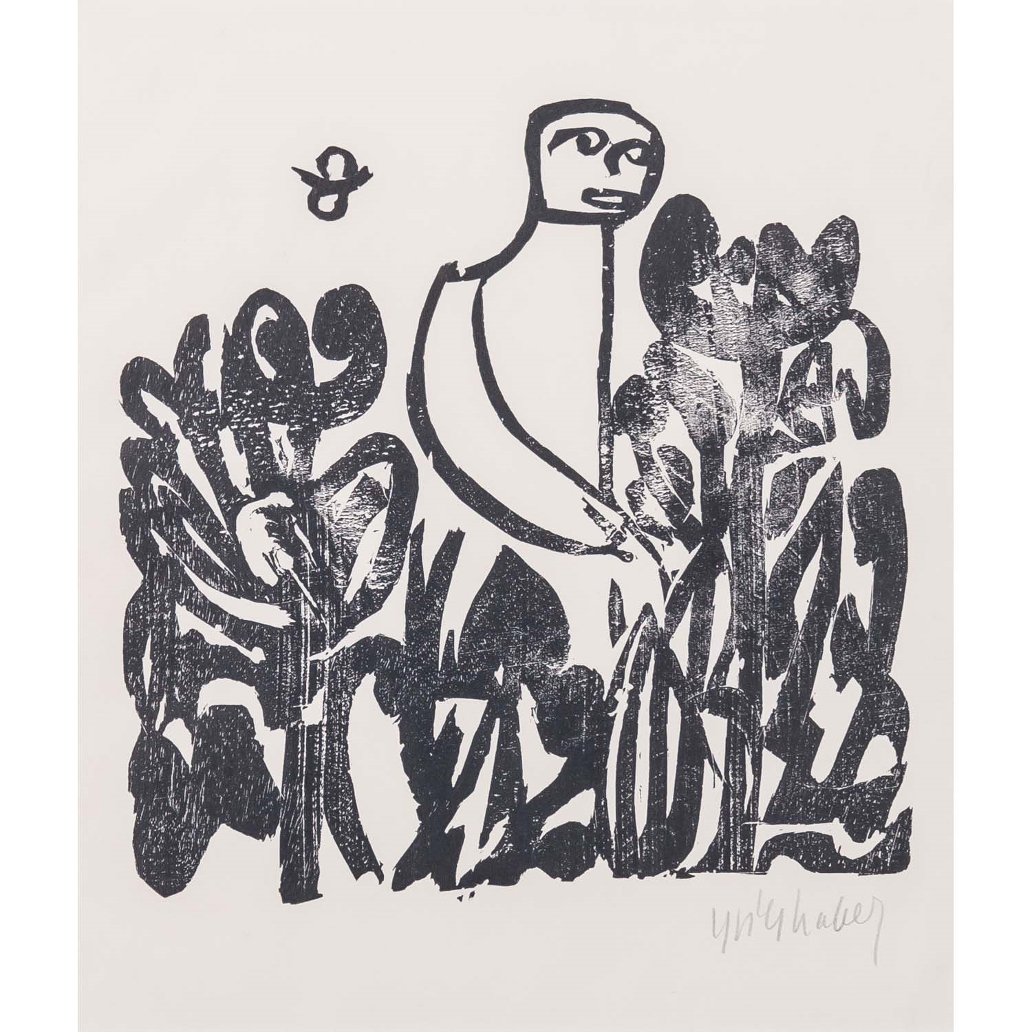 HAP Grieshaber | Man in the garden | MutualArt