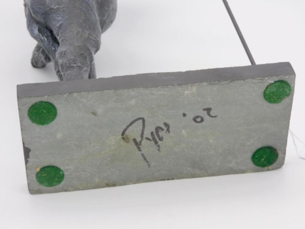 James Rivington Pyne | Sculpture of a male nude with a raccoon skull ...