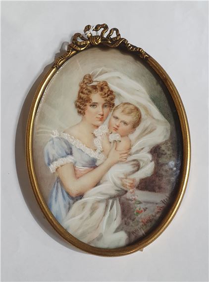 Jean Baptiste Isabey | A MINIATURE PORTRAIT OF QUEEN HORTENSE AND HER ...