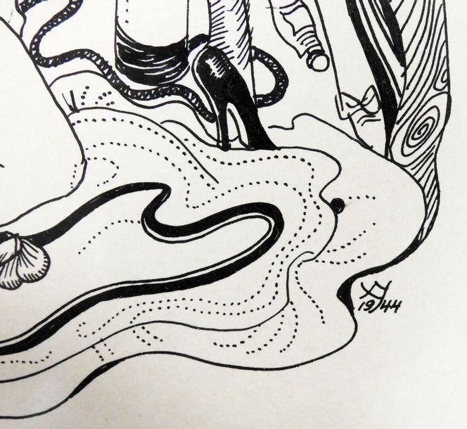 XY | Pair of drawings in Indian ink | MutualArt