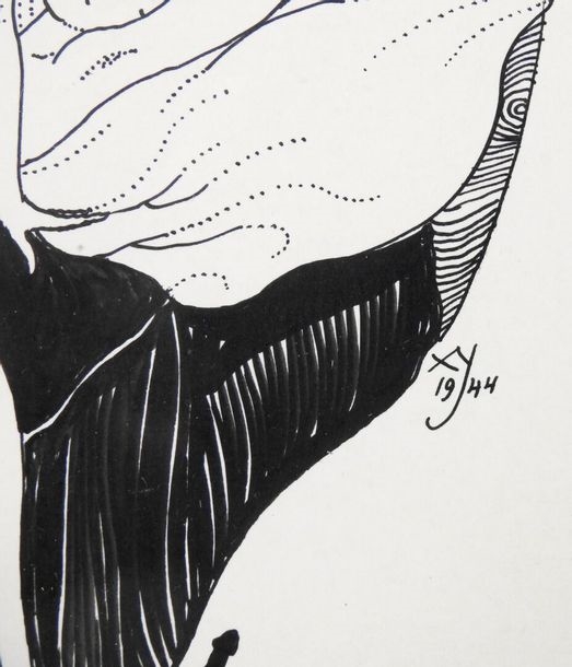 XY | Pair of drawings in Indian ink | MutualArt