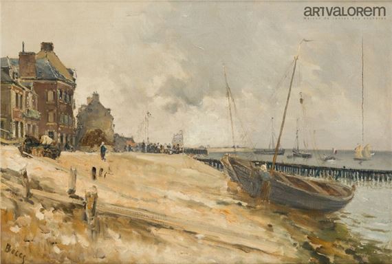 Frank Myers Boggs | Beach and Houses in Normandy | MutualArt