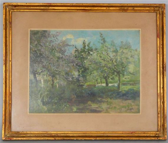 Eugene Labitte | Apple trees in bloom | MutualArt