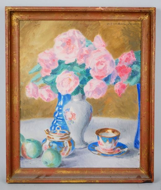Mikhail Yakovlev | Still life with a bunch of roses (22) | MutualArt