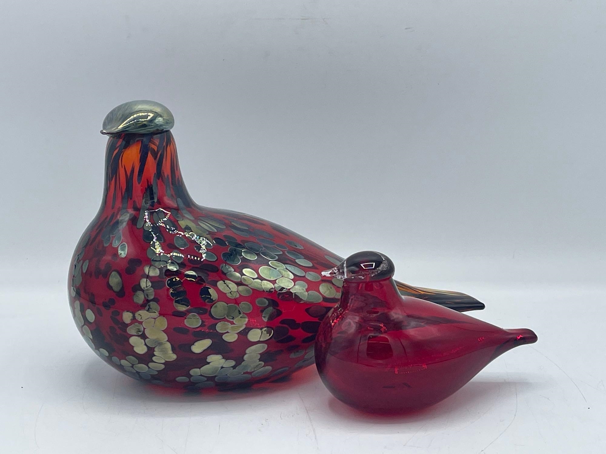 Oiva Toikka | Two Oiva Toikka Finland iittala Glass Birds | MutualArt