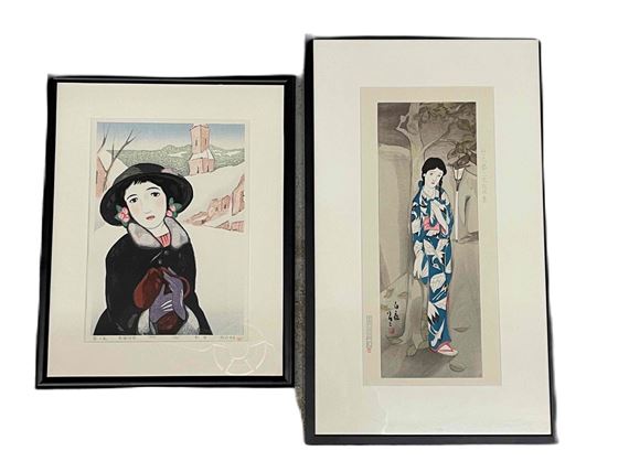 Yumeji Takehisa | Two Yumeiji Takehisa Woodblock Prints | MutualArt