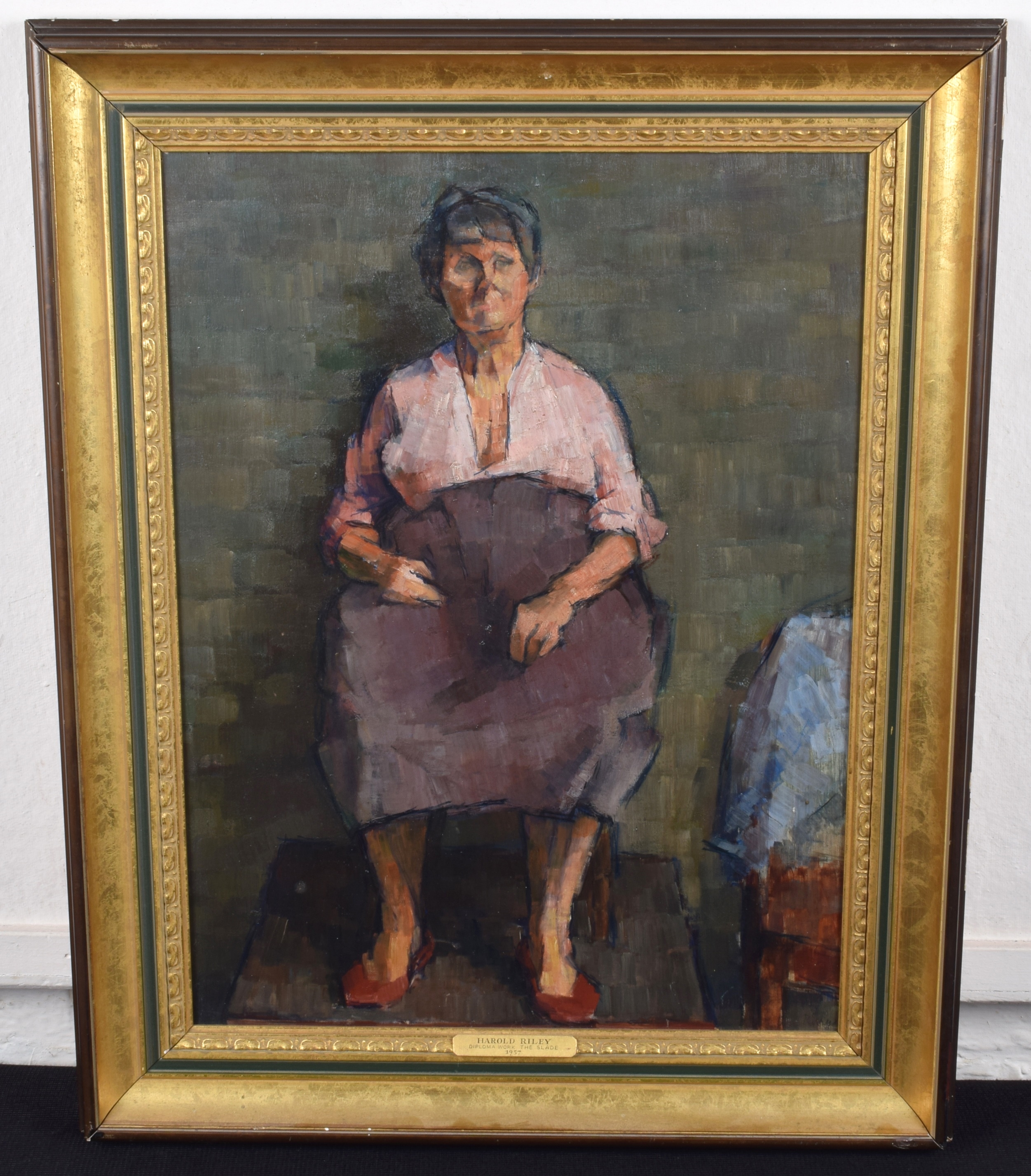 Harold Riley | Portrait of a seated lady (1957) | MutualArt