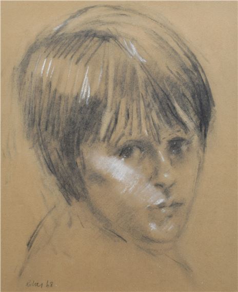 Harold Riley | Portrait of a girl (1968) | MutualArt
