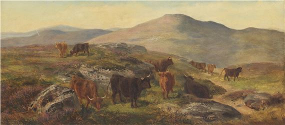 Joseph Denovan Adam | Cattle in a highland landscape (1842) | MutualArt