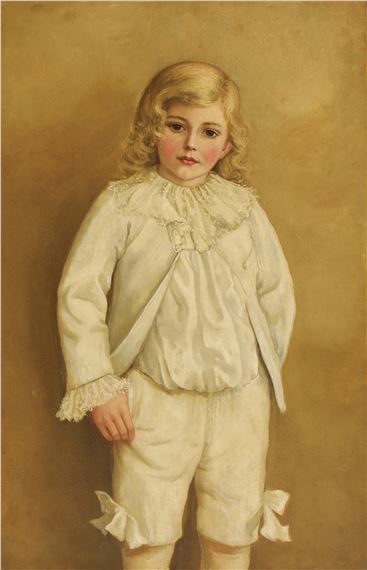 Ralph Peacock | Portrait of a boy standing three-quarter-length in ...