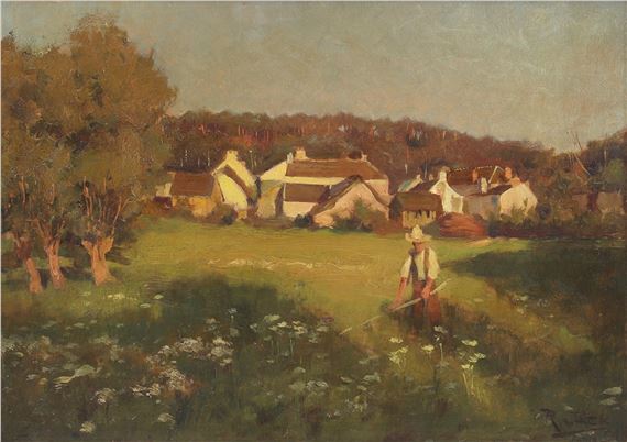 Richard Jack | Portrait of a Lady standing and wearing a Plumed Hat ...