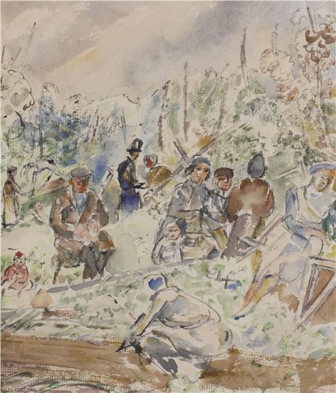 Thomas Hennell | Hop Pickers Cobham (1903) | MutualArt