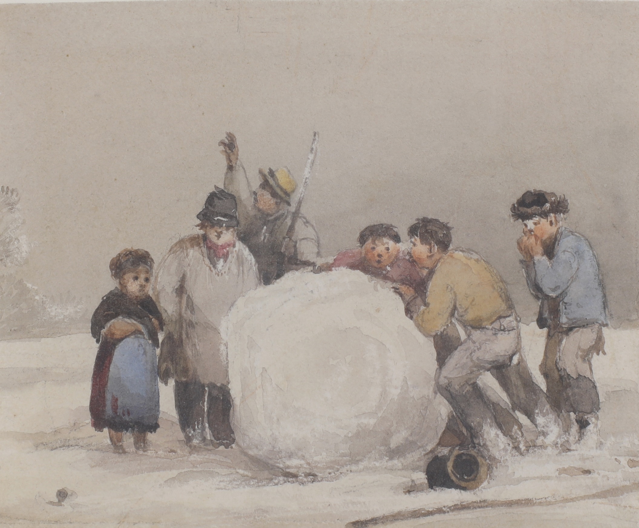 George B. Campion | Rolling a Snowball (1796) | MutualArt
