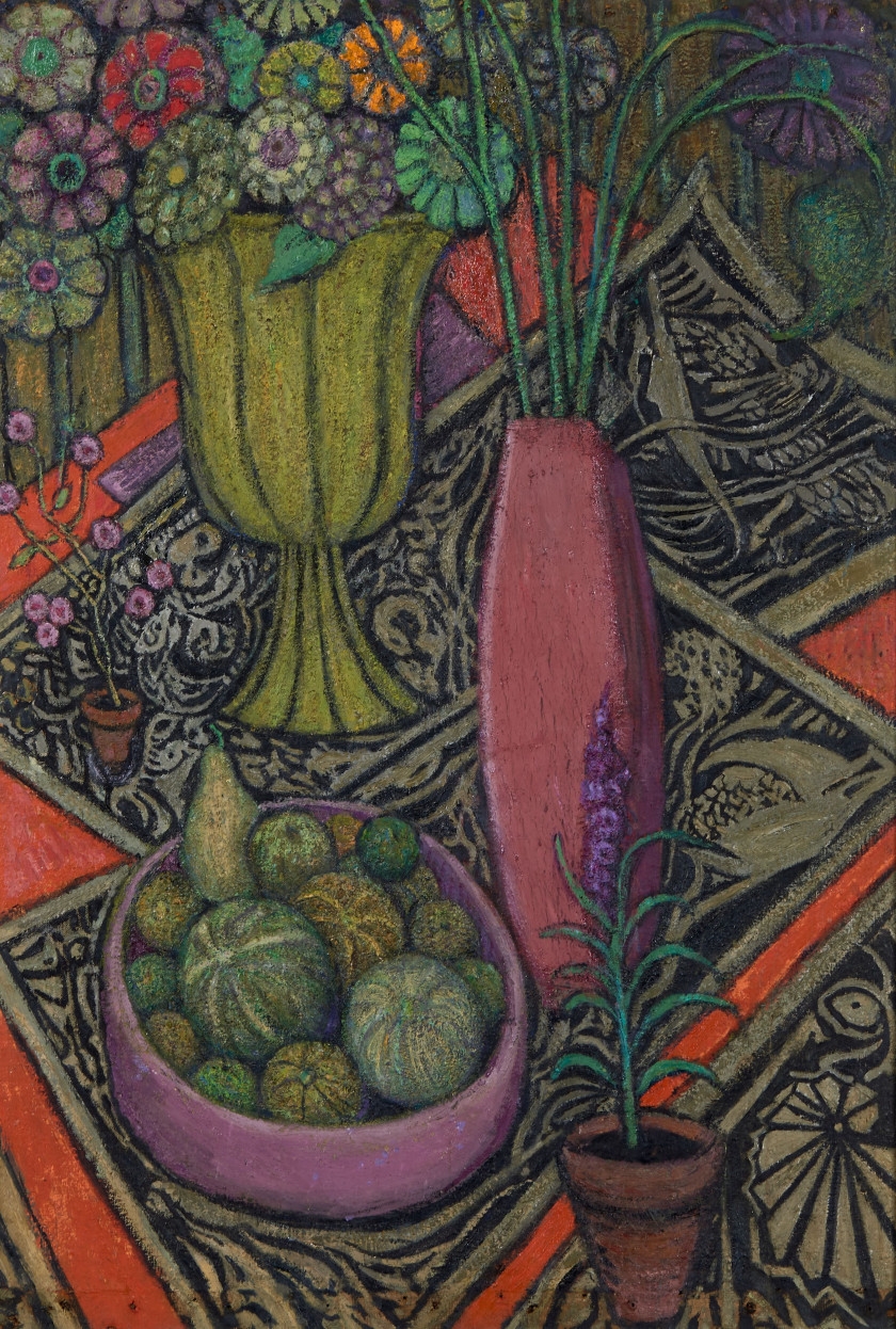 Juliette Roche | Nature morte aux estampes (Circa 1922) | MutualArt