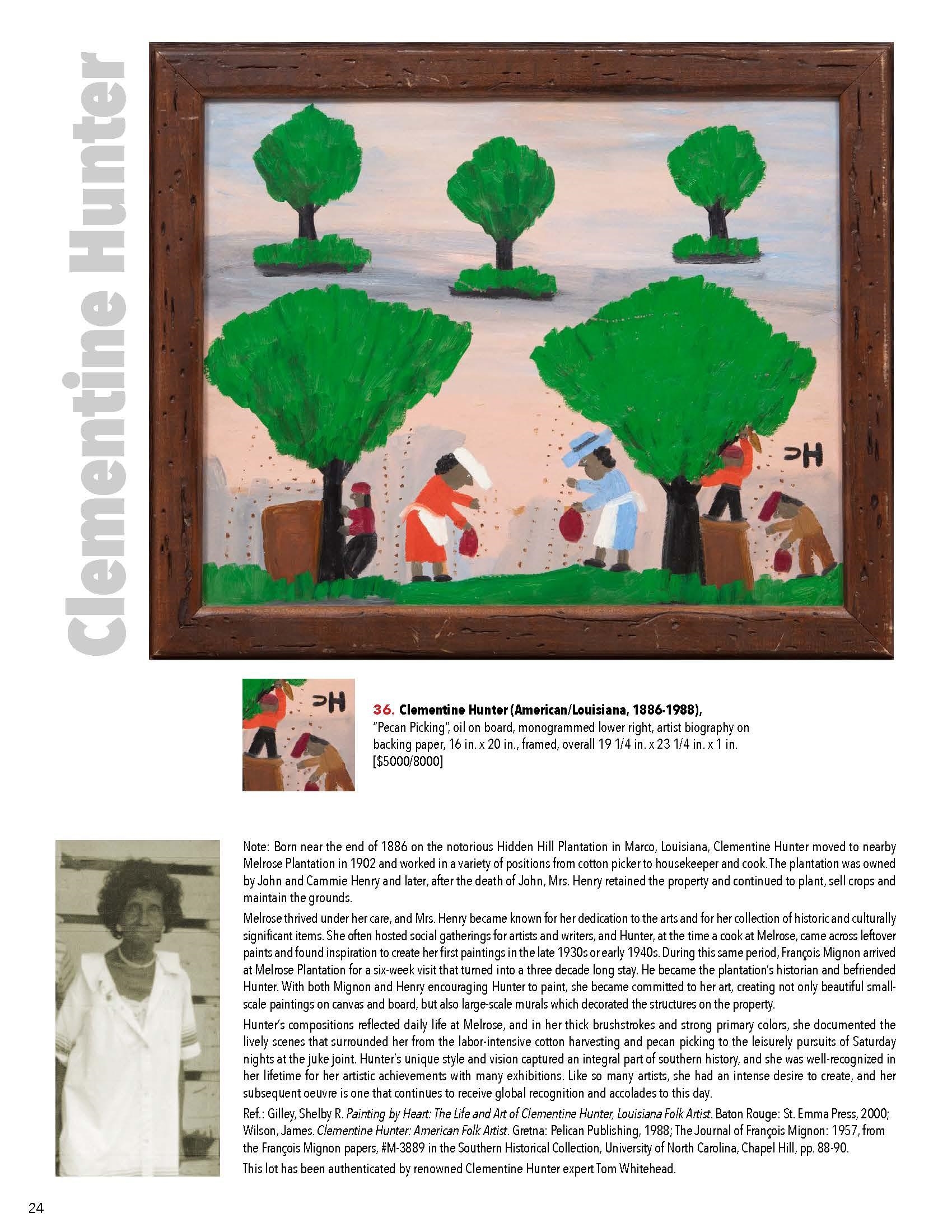 Clementine Hunter | Pecan Picking | MutualArt