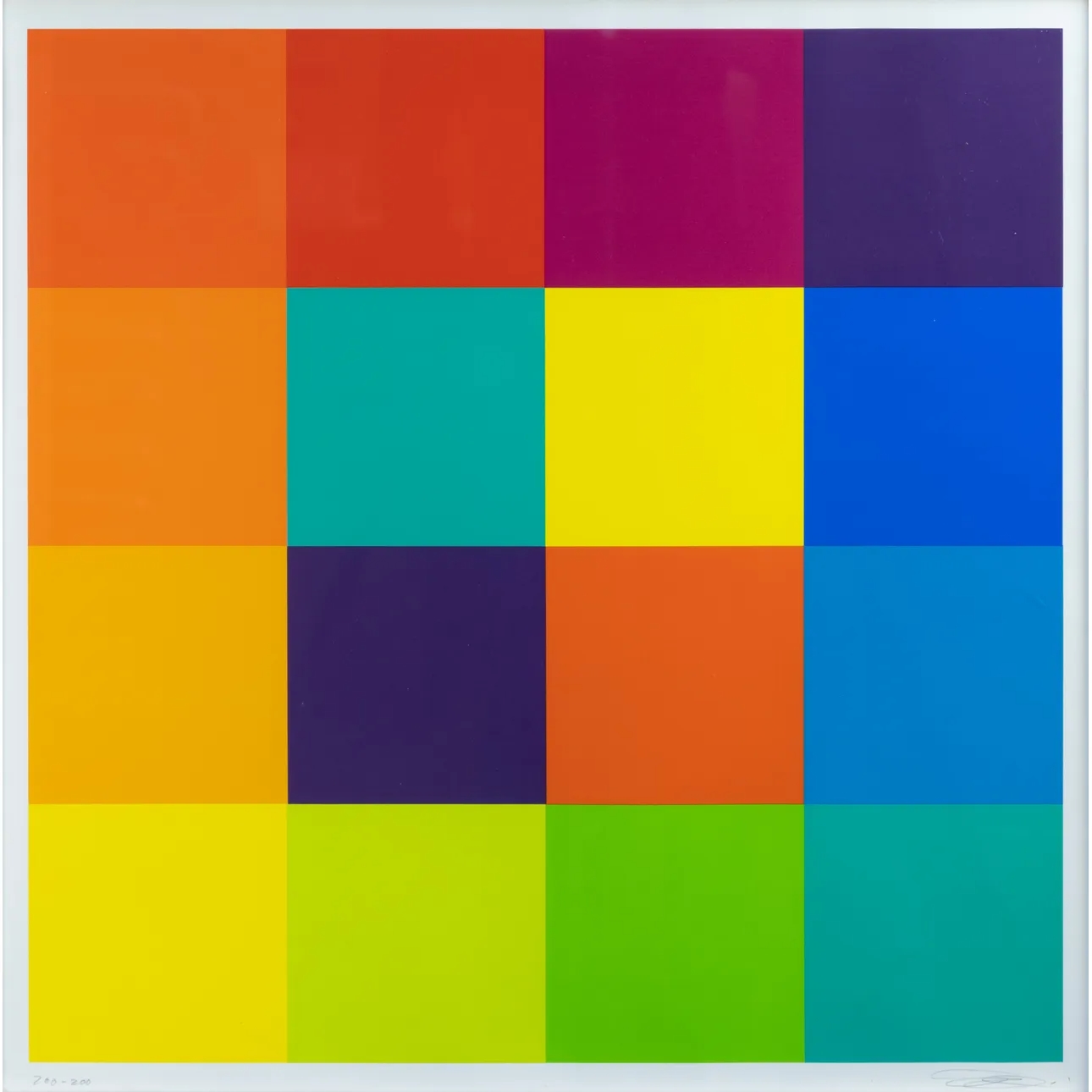 Richard Paul Lohse | Gestufte Quadratreihe um ein Komplementärzentrum ...