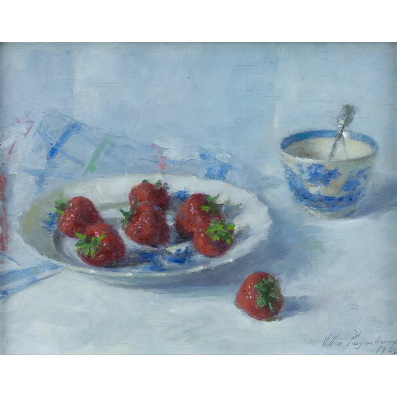 Vital Puyenbroeck | Stilleven met aardbeien (67) | MutualArt