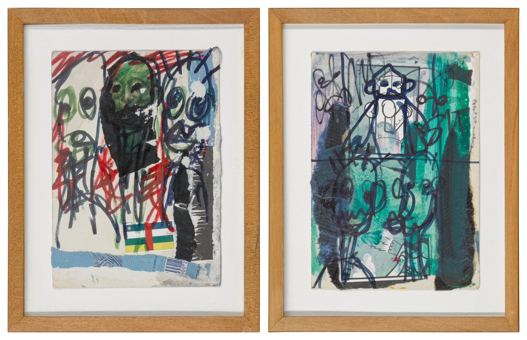 Aboudia | Untitled (Set of Two) | MutualArt