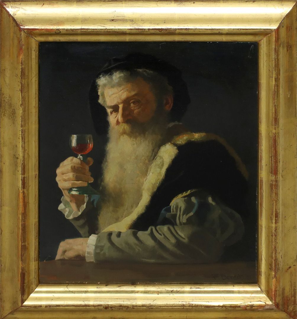 Fritz Bersch | Der bärtige Trinker | MutualArt